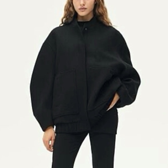 Zara | Jackets & Coats | Zara Oversized Wool Bomber Jacket | Poshmark